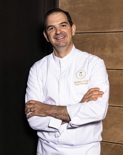 Après dessert : écume vanillée, sorbet au thé oolong - Matthieu Carlin ...