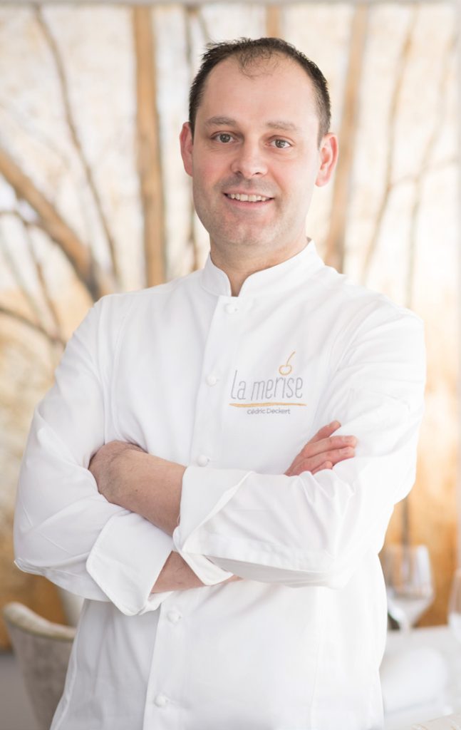 Découpe de langoustines, caviar osciètre, crème acidulée au vinaigre de ...