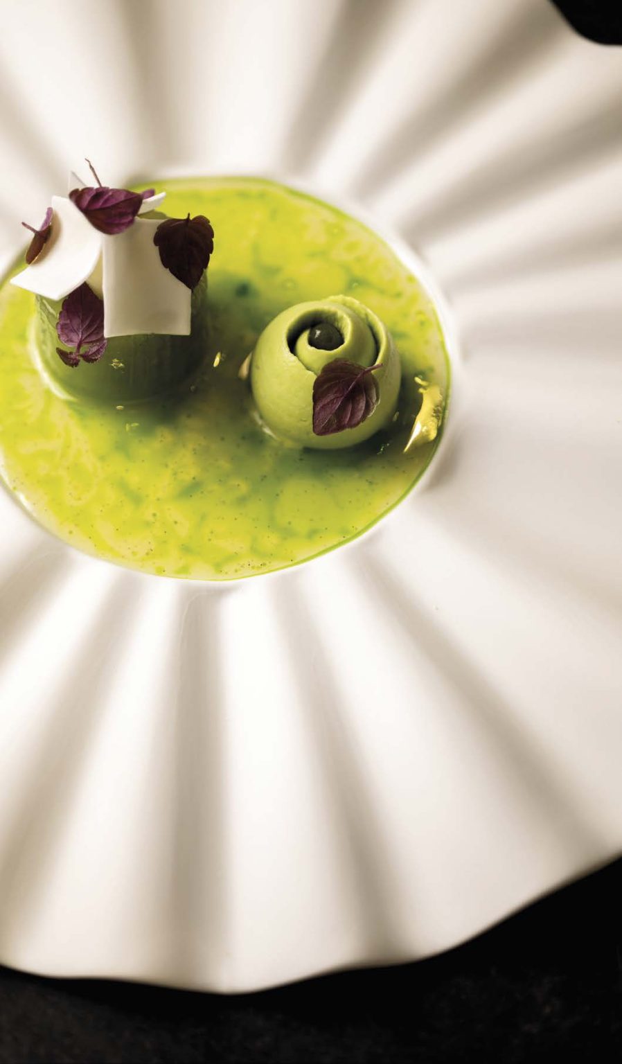 Kiwi à la chaux, shiso, sabayon chartreuse verte (Le Gabriel) - Le Chef